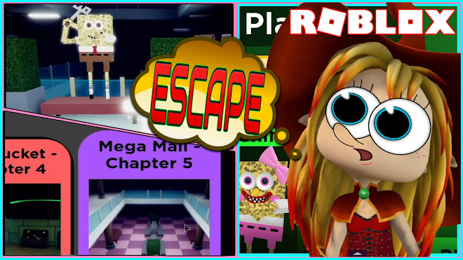 ROBLOX SPONGE! Escaping NEW CHAPTER 5 MEGA MALL | Chloe Tuber