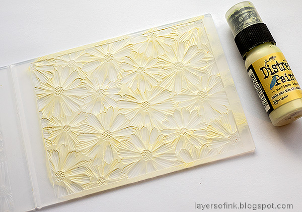 Layers of ink: Shimmery Dry Embossed Flowers