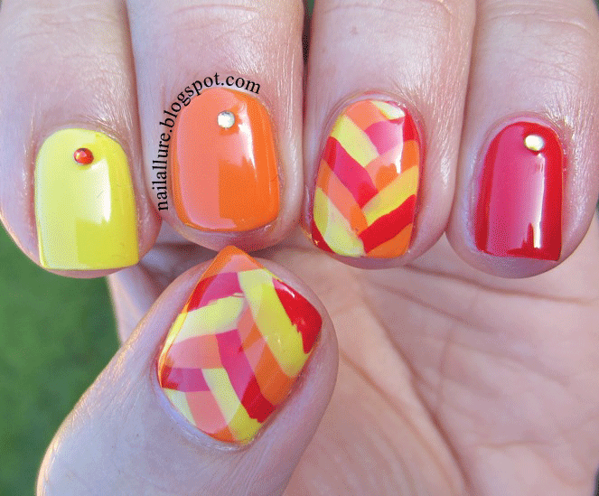 My Nail Files: Tri-Polish Tuesday - Fishtail Braid Manicure