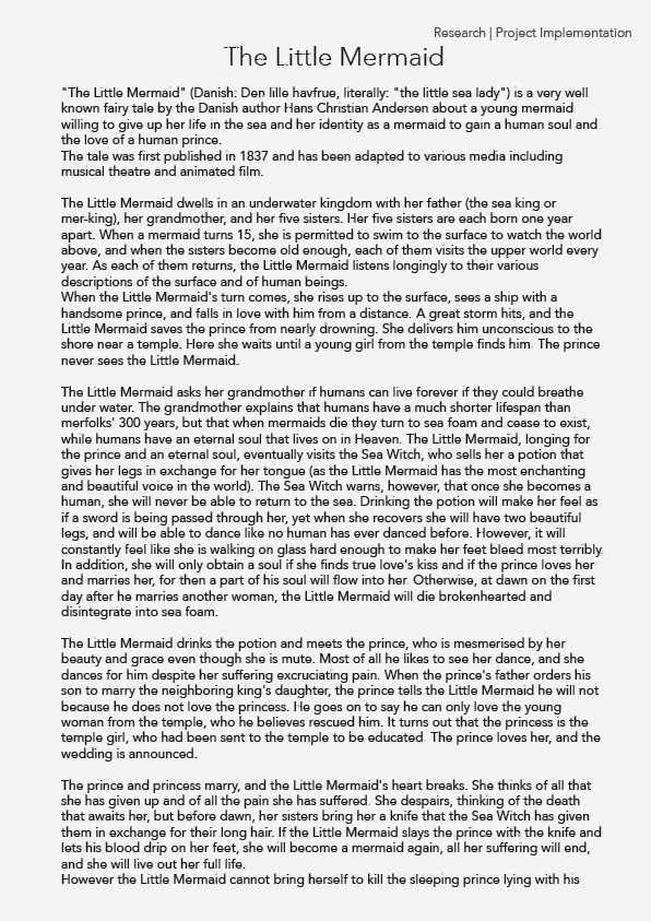 Bonjour !: Mermaid-ology Project