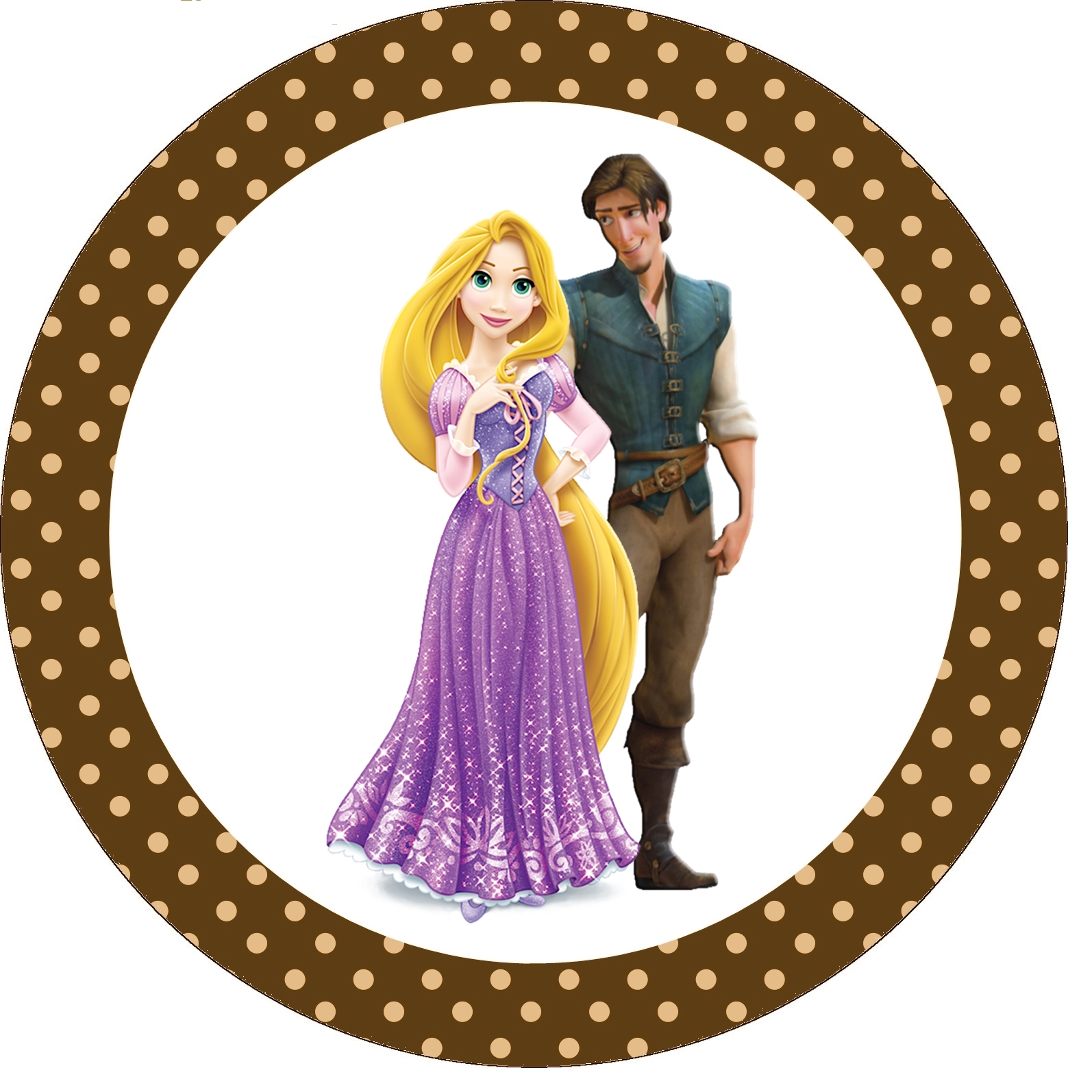 Topper / Tag Rapunzel para Imprimir