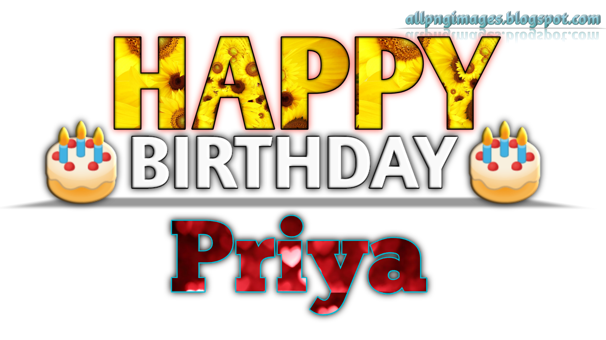 Priya 3d name PNG image
