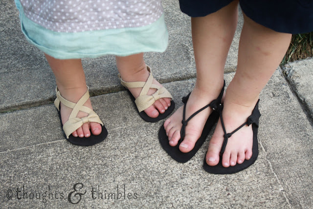 Thoughts and Thimbles: Minimalist Sandals for the Littles