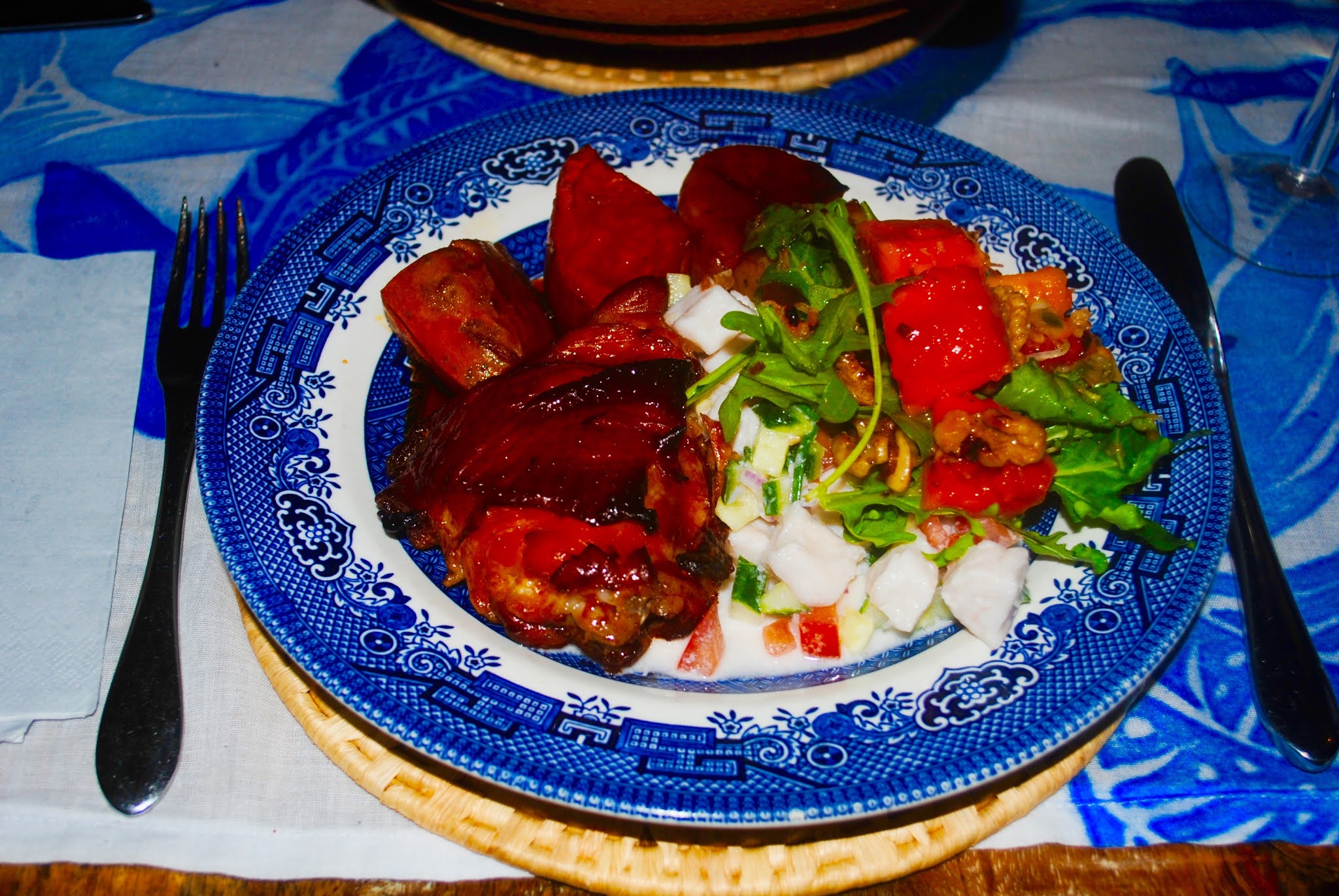 Samoa: Oka l’a (Fish Salad), Chicken, Kumera & Red Potato baked in ...