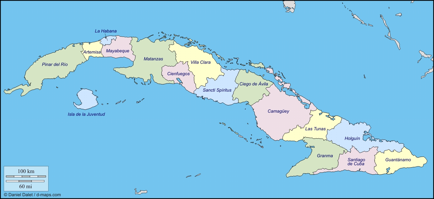 Mapa De Cuba Para Ninos