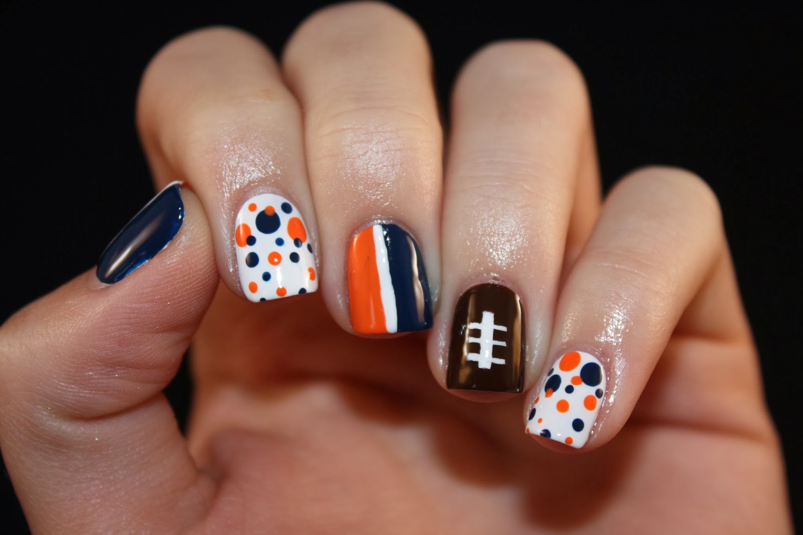 Lacquered with Love: Super Bowl Sunday - Broncos Nails!