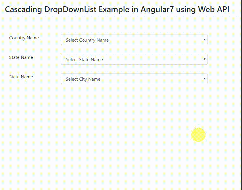 Mithilesh Kumar Singh Cascading Dropdown List Using Mvc And Web Api With Angular 7