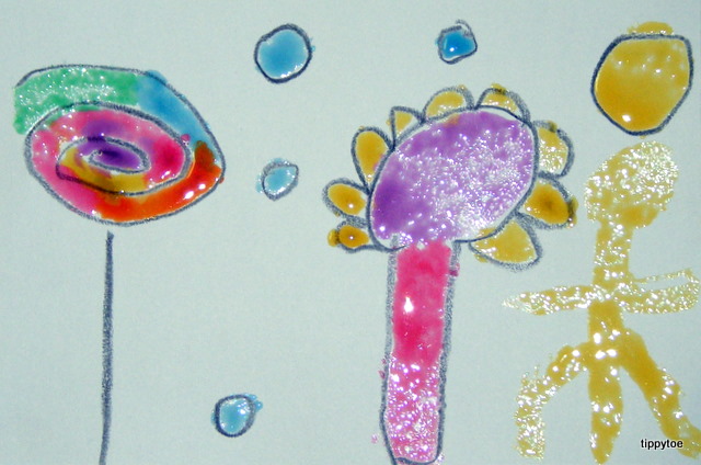 Tippytoe Crafts: Corn Syrup Paintings