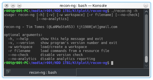 Recon-ng - Full-Featured Web Reconnaissance Framework