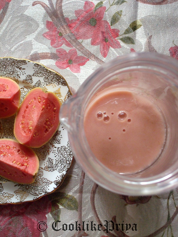 Cook like Priya: Pink Guava Lassi | Guava fruit drink | Summer Drinks