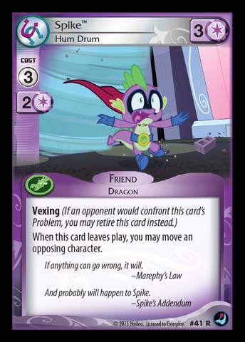 MLP Spike, Hum Drum CCG Cards | MLP Merch