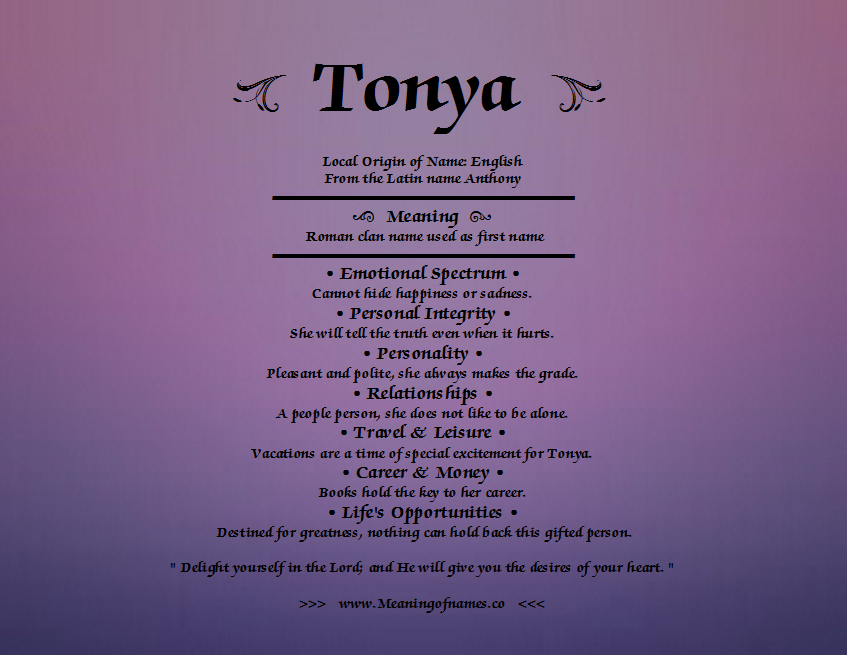 Tonya | anizpk