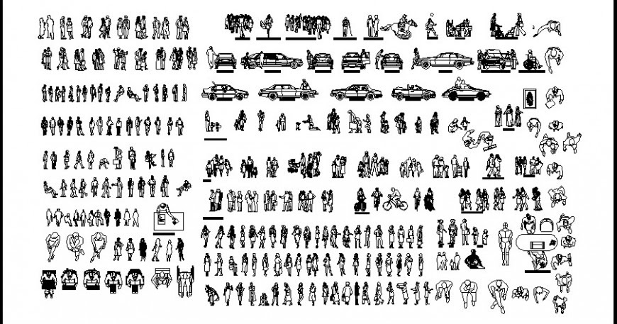 HUMAN CAD BLOCKS AND VEHICLE BLOCKS