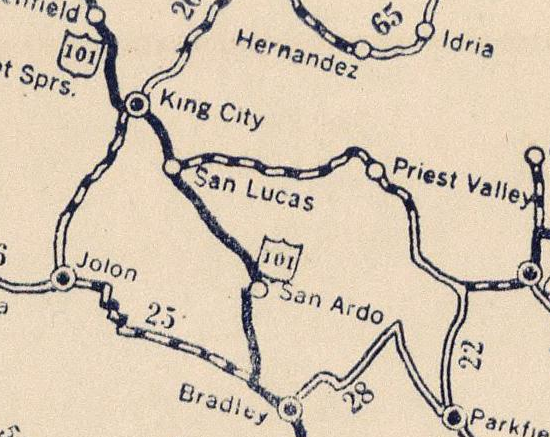 Former US Route 101 in Bradley