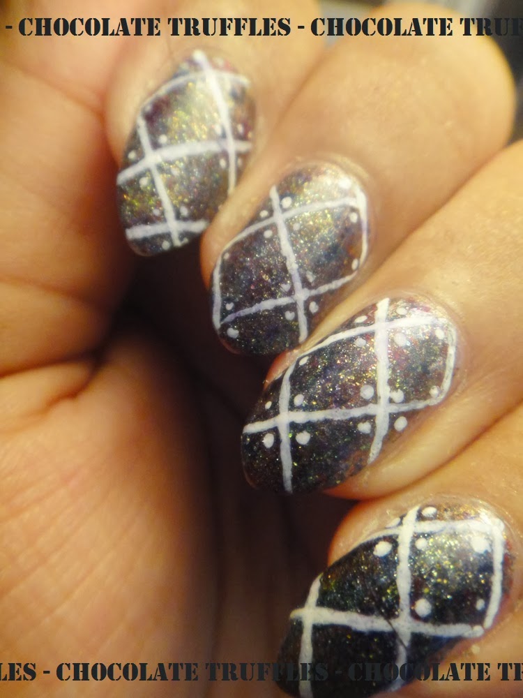 Chocolate Truffle Nails: Metallic Panel Nails