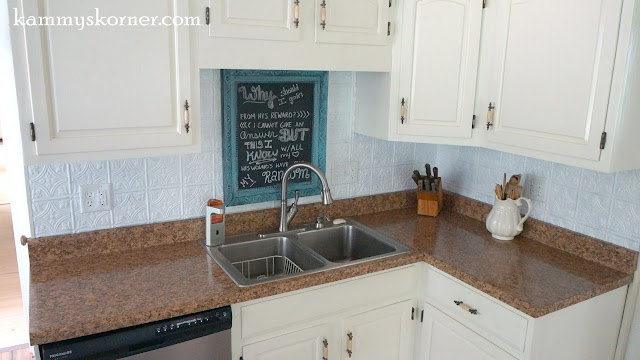 Kammy's Korner: Bad Backsplash Decision Fixed With Paint!