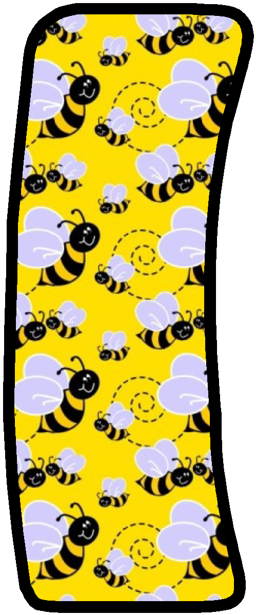Abecedario de Abejas en Fondo Amarillo. Yellow Alphabeth with Bees ...