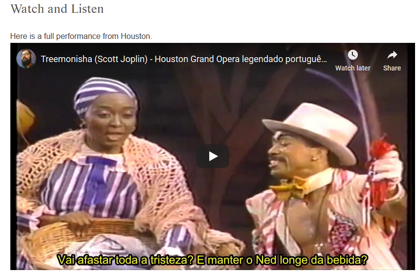 AfriClassical: OperaWire: Opera Profile: 'Treemonisha,' Scott Joplin's ...