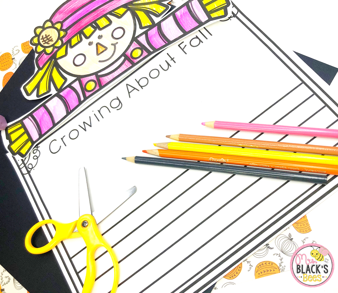 Scarecrow and Crow Name and Writing Crafts for Bulletin Boards | Mrs ...