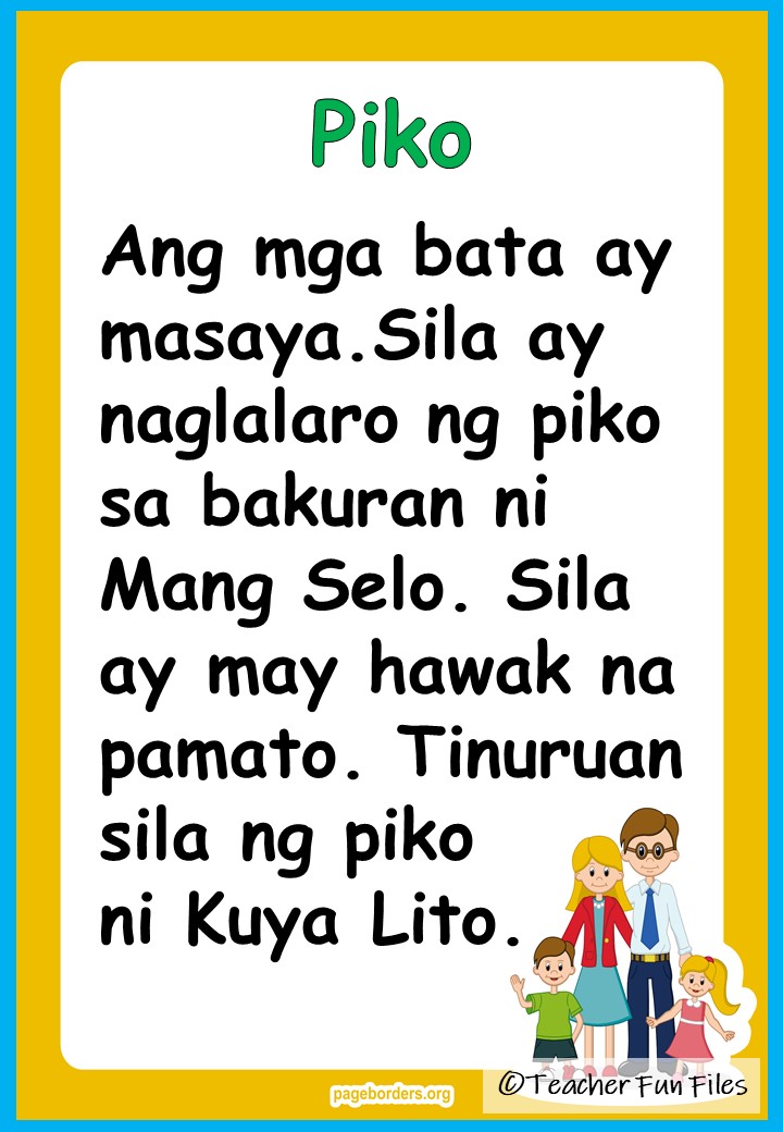 Teacher Fun Files: Filipino Reading Materials for Kindergarten