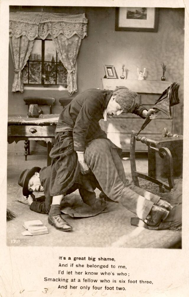 A Collection of 16 Humorous Bamforth Postcards From the Turn of the ...