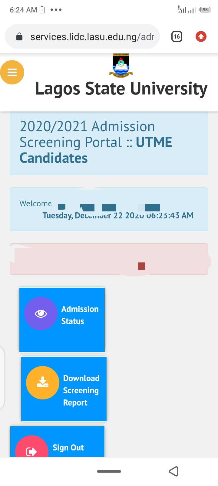 How To Check Lasu Admission Status for 2020/2021 Session - Campusghuru