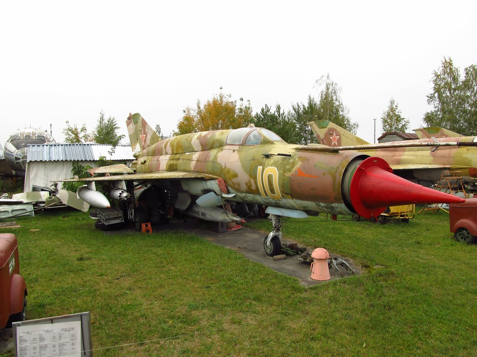 Russian, Kazakh, Latvian, and Serbian aviation museums: MiG-21 fighters