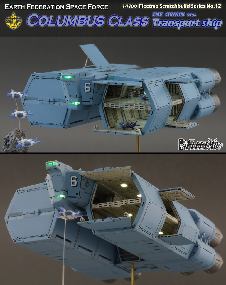 GUNDAM GUY: 1/700 Fleetmo EFSF The Origin Fleet - Scratch Build