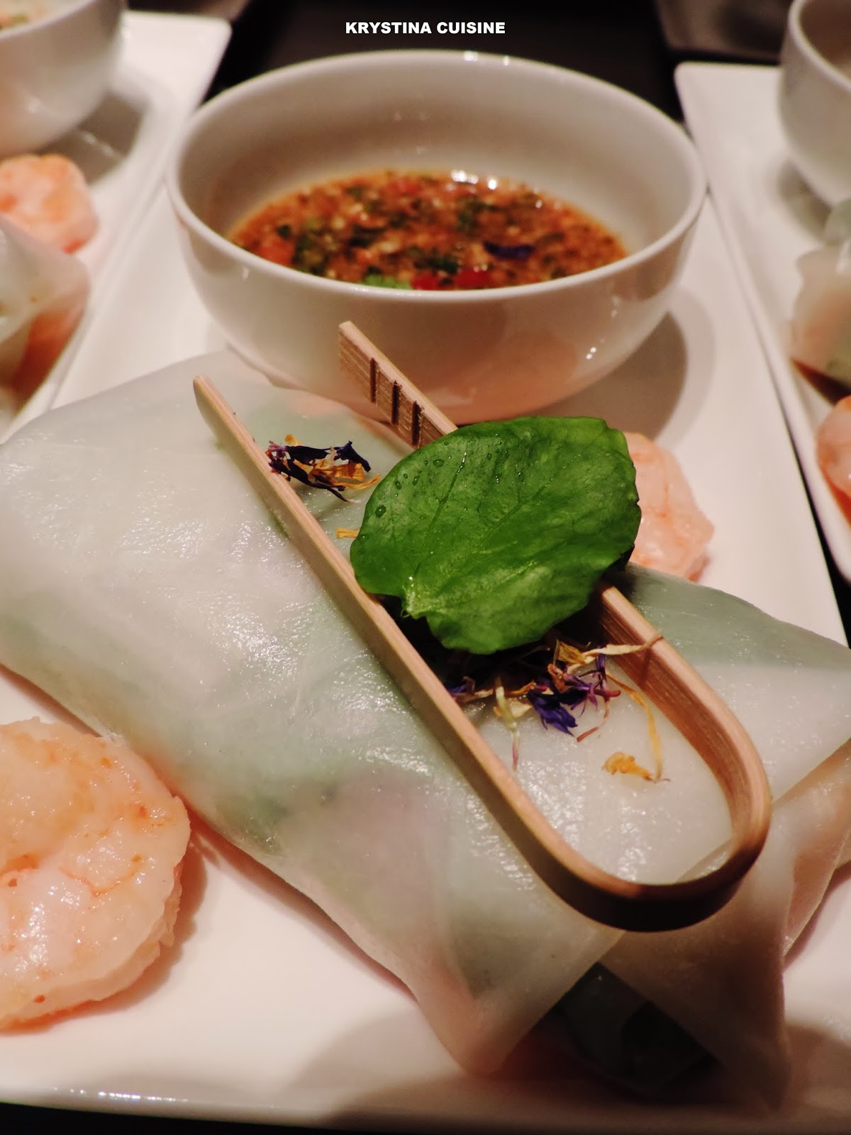 Krystina cuisine: Rouleaux de printemps aux scampis