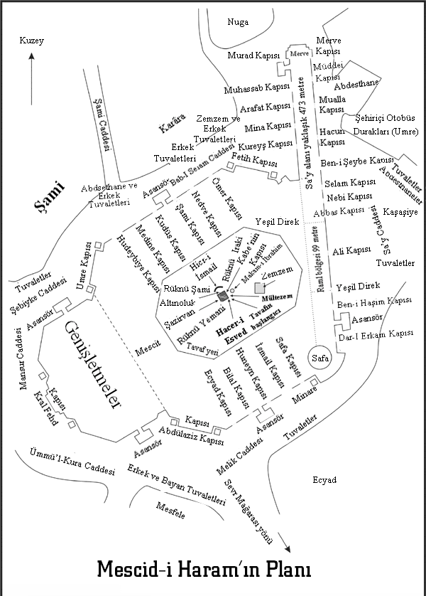 ihram mikat hac: MEKKE MEDİNE KROKİ