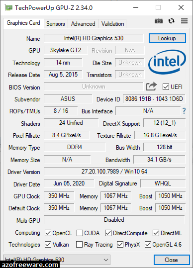 GPU-Z 2.60 免安裝版 - 顯示卡規格檢查程式 - 阿榮福利味 - 免費軟體下載