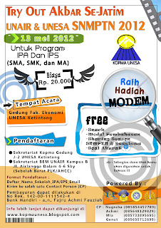 KOPMA UNESA PROUDLY PRESENT TRY OUT AKBAR SNMPTN SE-JATIM - Kopma Unesa