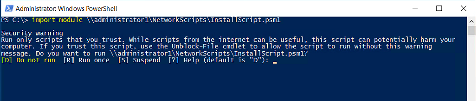 PowerShell : Trust network share to load modules & ps1