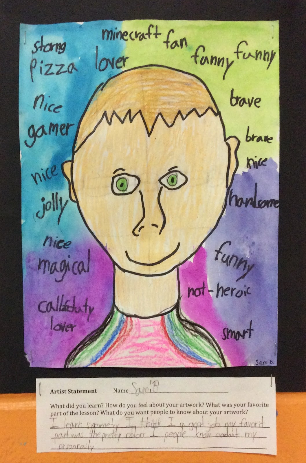 Ms. Curry's Art Room : 2nd Grade self-portraits