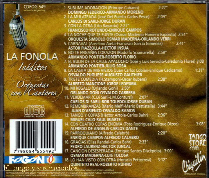 El Tango y sus invitados: La Fonola ( Orquestas con cantores - Ineditos ...