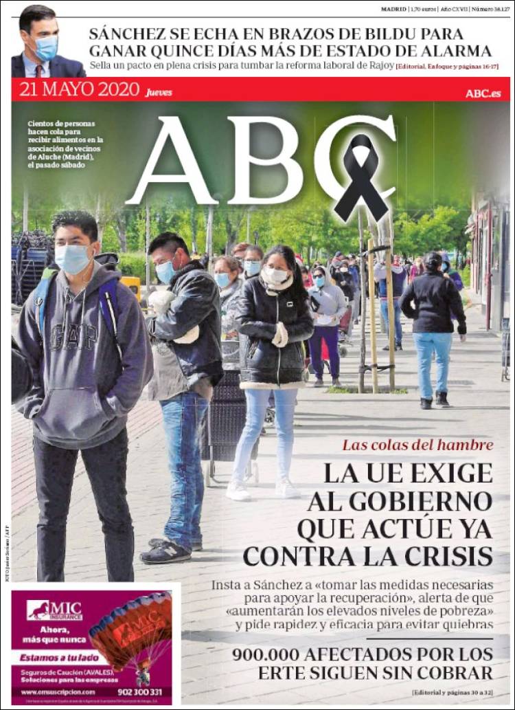 Portada ABC (España) - Jueves, 21/May/2020 | kiosko warez - Descargar ...