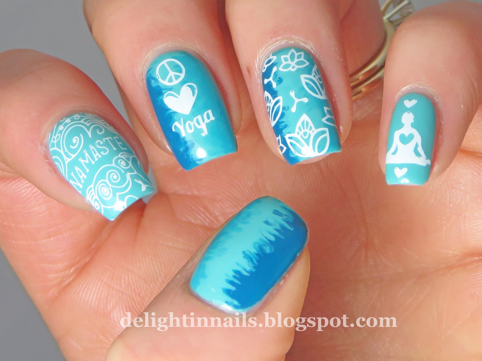 Delight In Nails: 40 Great Nail Art Ideas - Aqua or Turquoise