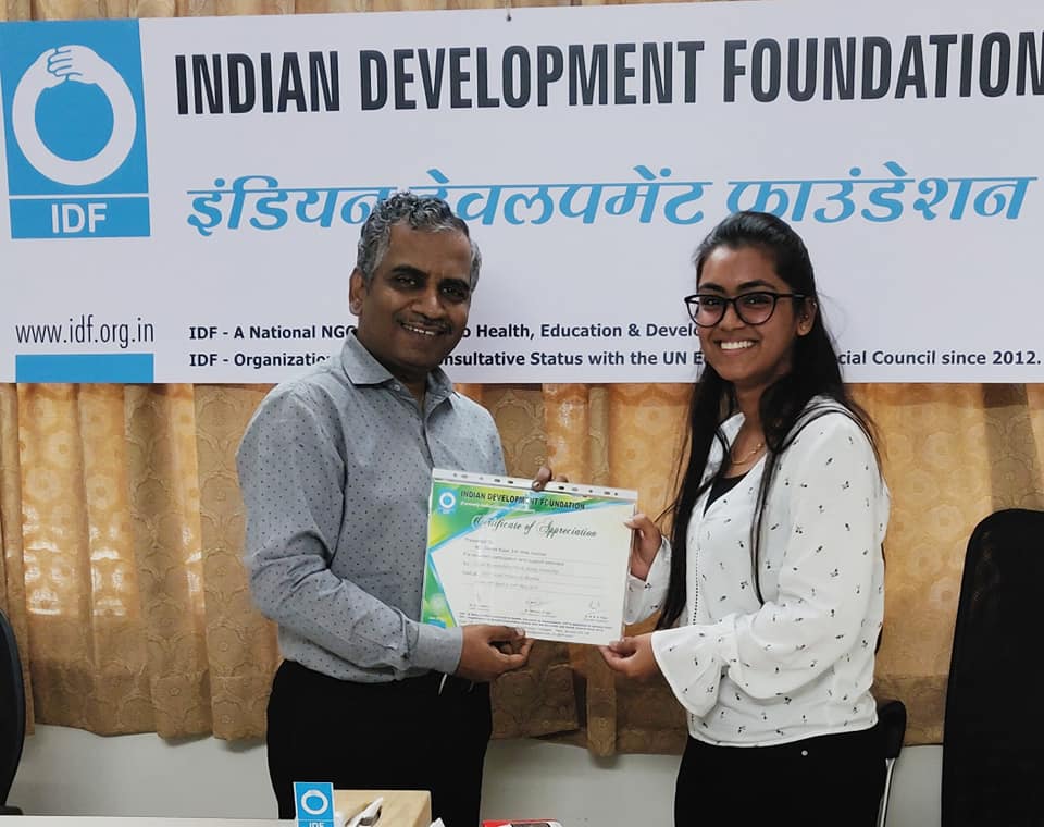 INDIAN DEVELOPMENT FOUNDATION: Interning for a Cause..