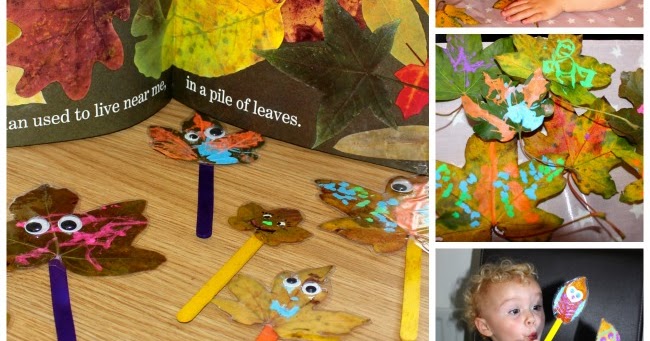 Leaf Puppets - Leaf Craft for Preschoolers - Messy Little Monster