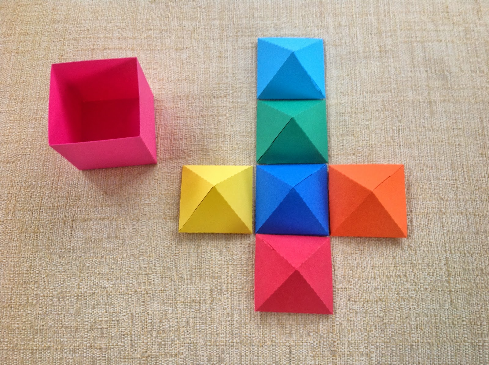 Papercrafts and other fun things: Six Square Pyramids Can Fit Perfectly ...