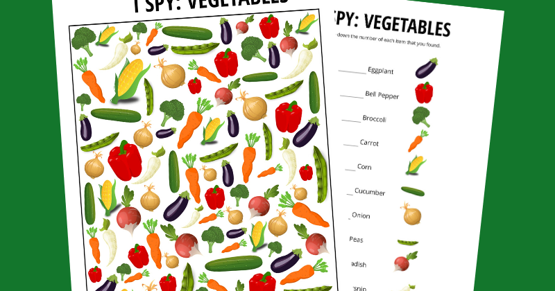 Vegetables Themed I Spy Game {Free Printable for Kids} | And Next Comes ...