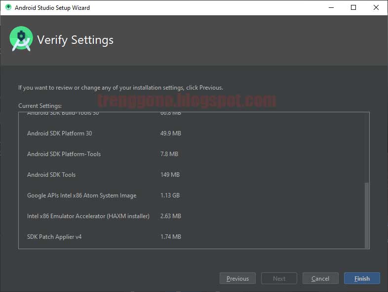 Catatan masa lalu: Mengkonfigurasi Android Studio Setup Wizard untuk ...