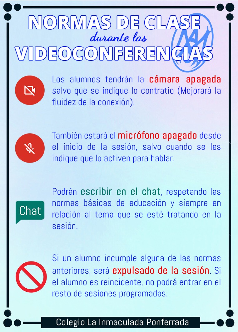 QuiNTo uNi2: Normas para las clases virtuales.