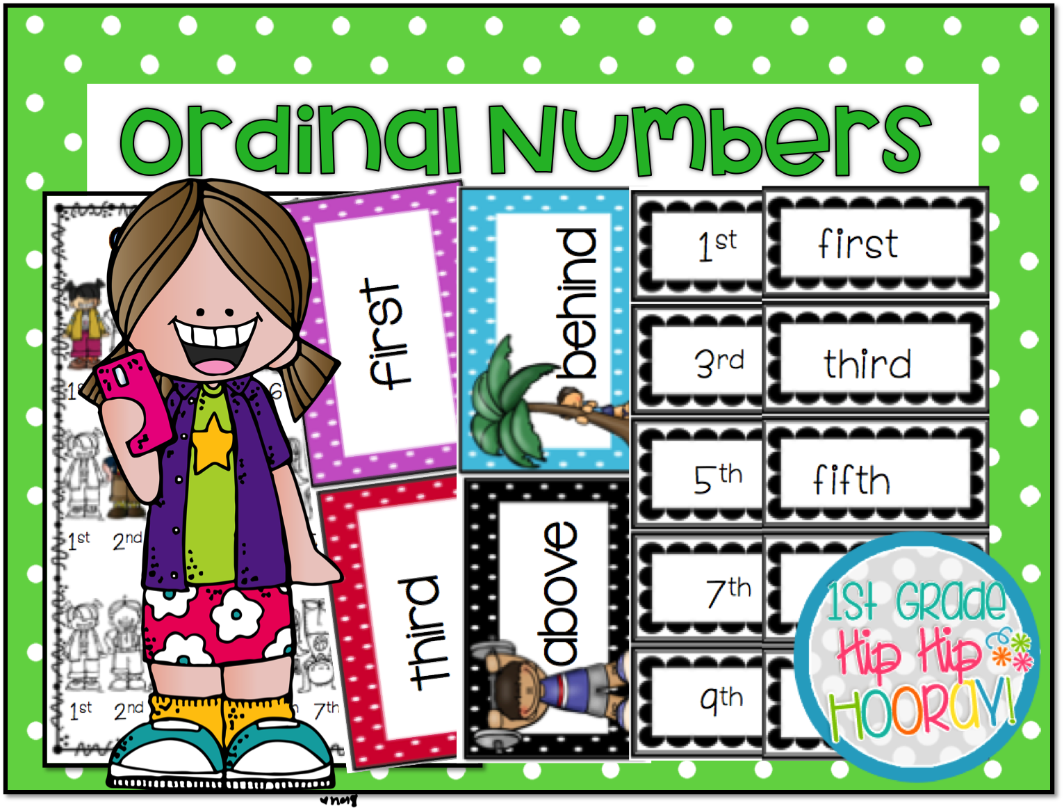 1st Grade Hip Hip Hooray!: Ordinal Numbers