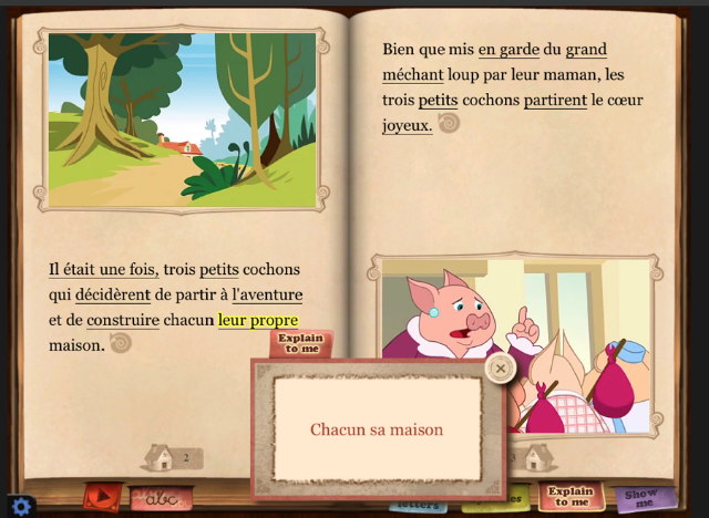 French Apps for Kids: Les Trois Petits Cochons (Chocolapps)