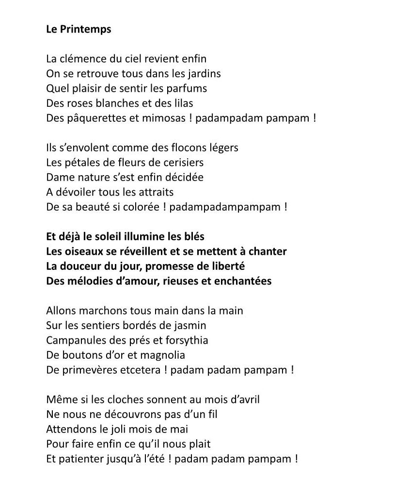 FM St-Jean: Chants des saisons : aide pour réviser (CI/1, CI/2, CI/3, CI/4)