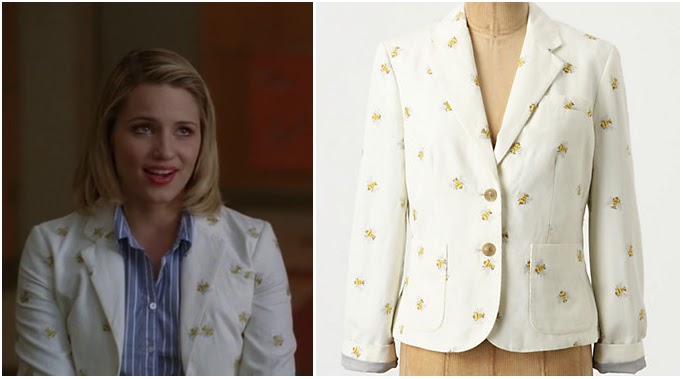 Glee: Season 3 Episode 15 Quin's White Bee Blazer | Shop Your TV