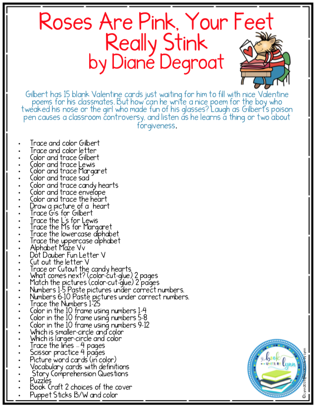 ROSES ARE PINK, YOUR FEET REALLY STINK BOOK UNIT AND CRAFT ~ Book Units ...