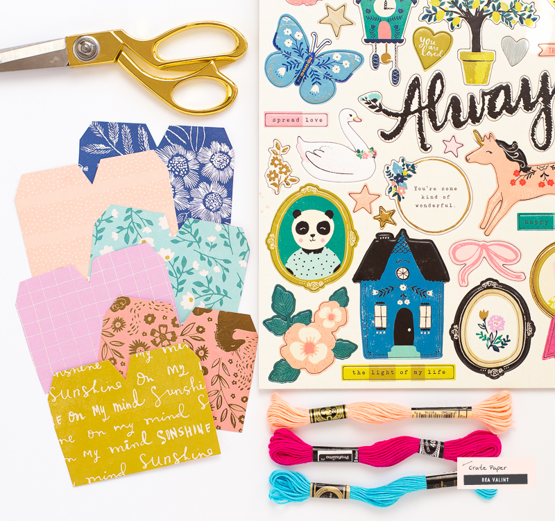 Bea Valint: Two ways to use chipboard stickers | Crate Paper DT