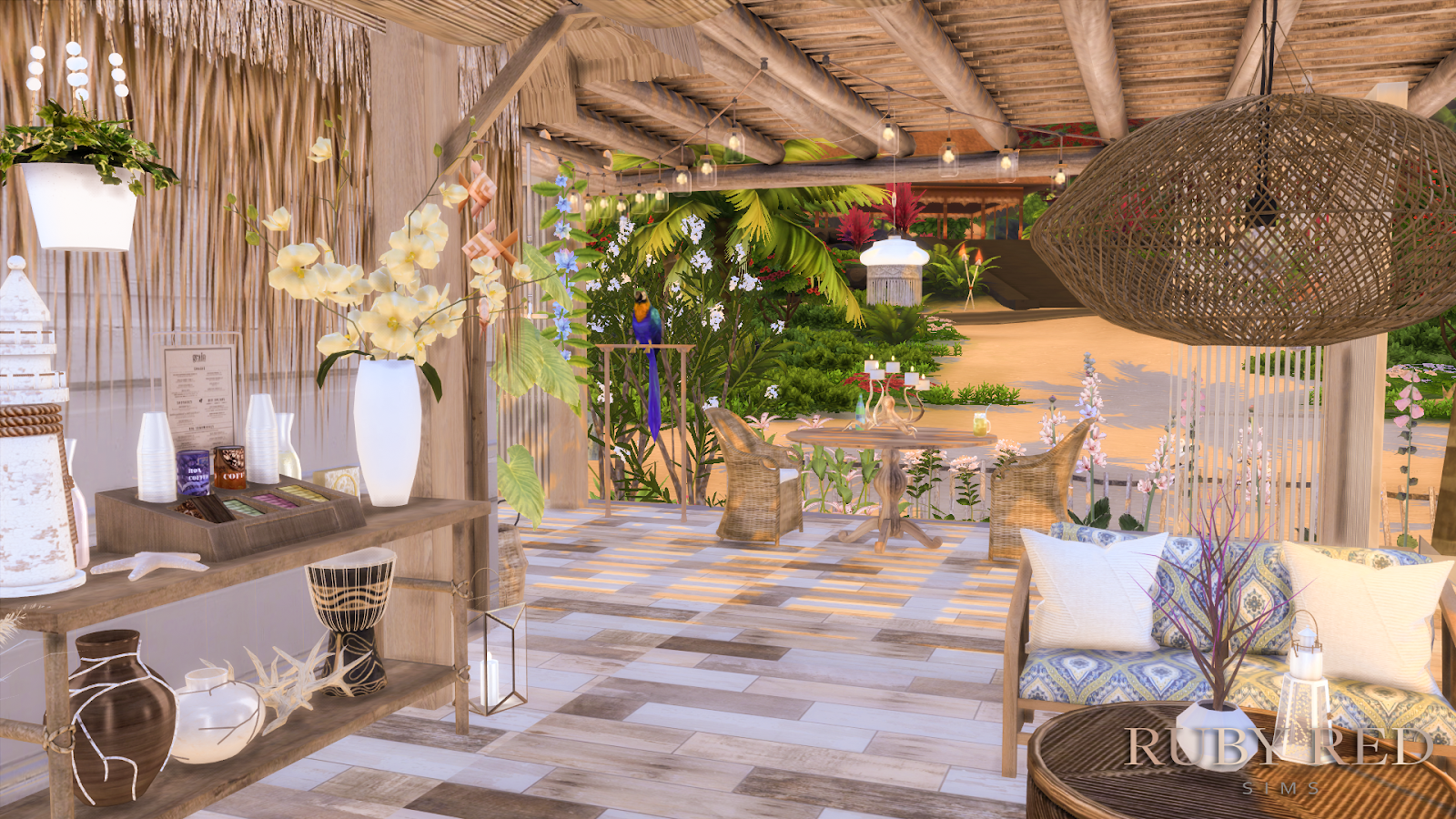 July Release 2nd Building: Sims 4 Sulani Surf Bar 海灘衝浪店與吧檯 (FREE) [Ruby ...